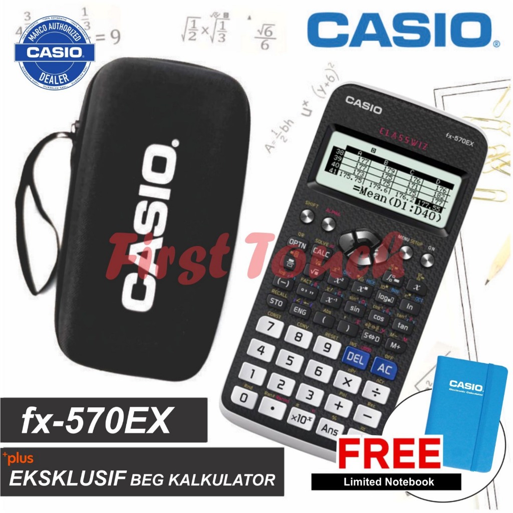 CASIO Scientific Calculator FX-570EX Classwiz Black Pink Blue Limited Edition School Office ...