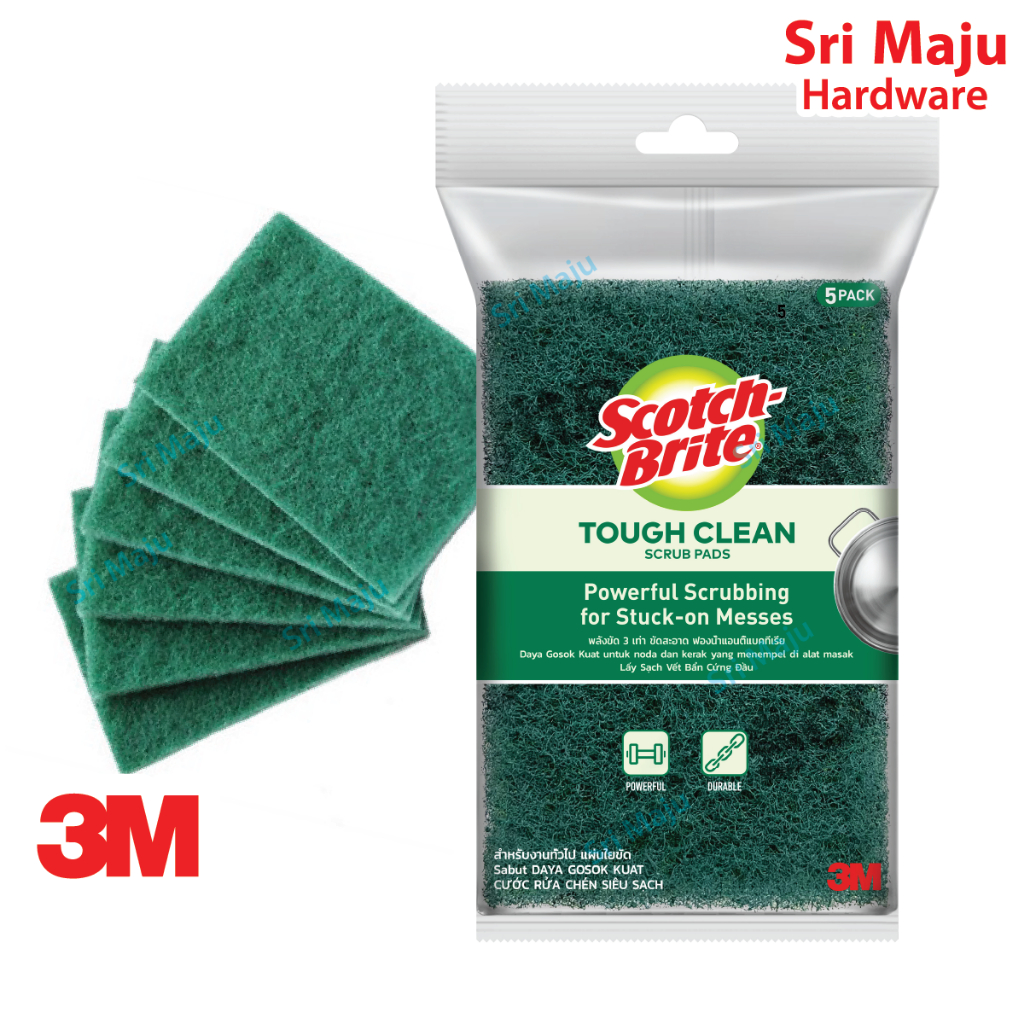 MAJU 3M Scotch Brite 31-5 Scouring Pad (5's) Household Dish Pot ...