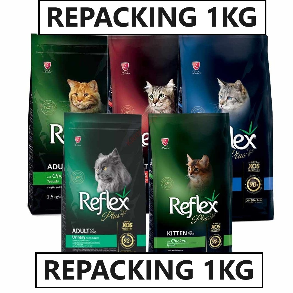 【Repacking】1kg Reflex Plus Cat dry food /(Adult chicken/Sterilised ...