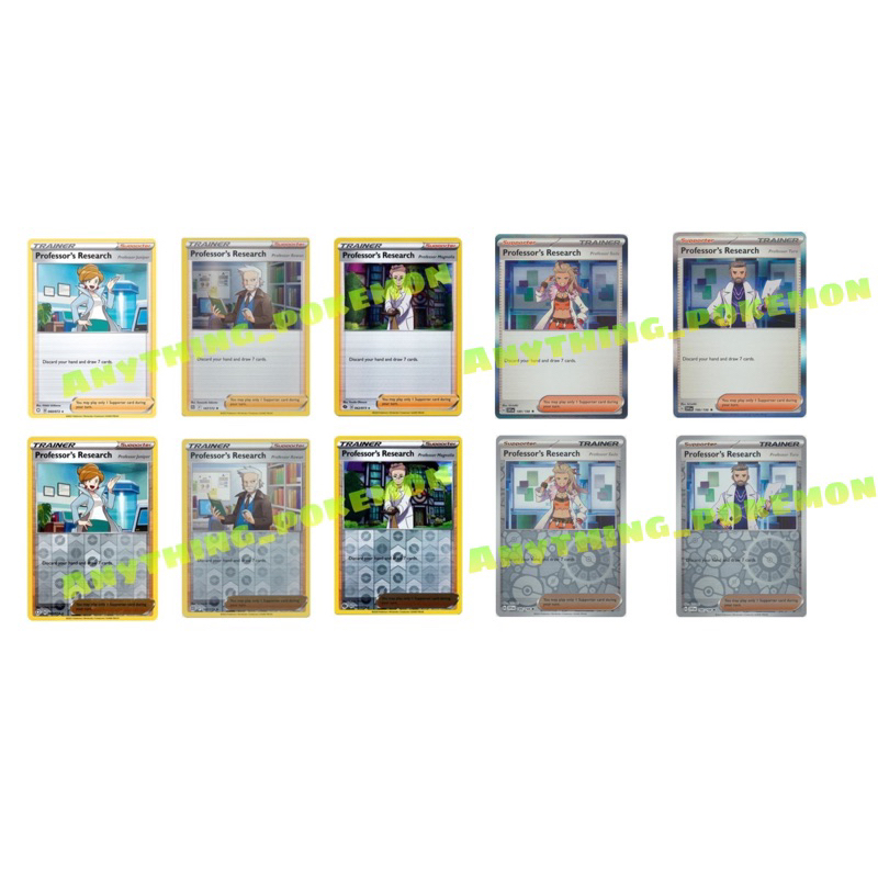 Pokemon Trainer Card-Professor's Research(060/072),(147/172),(062/073 ...