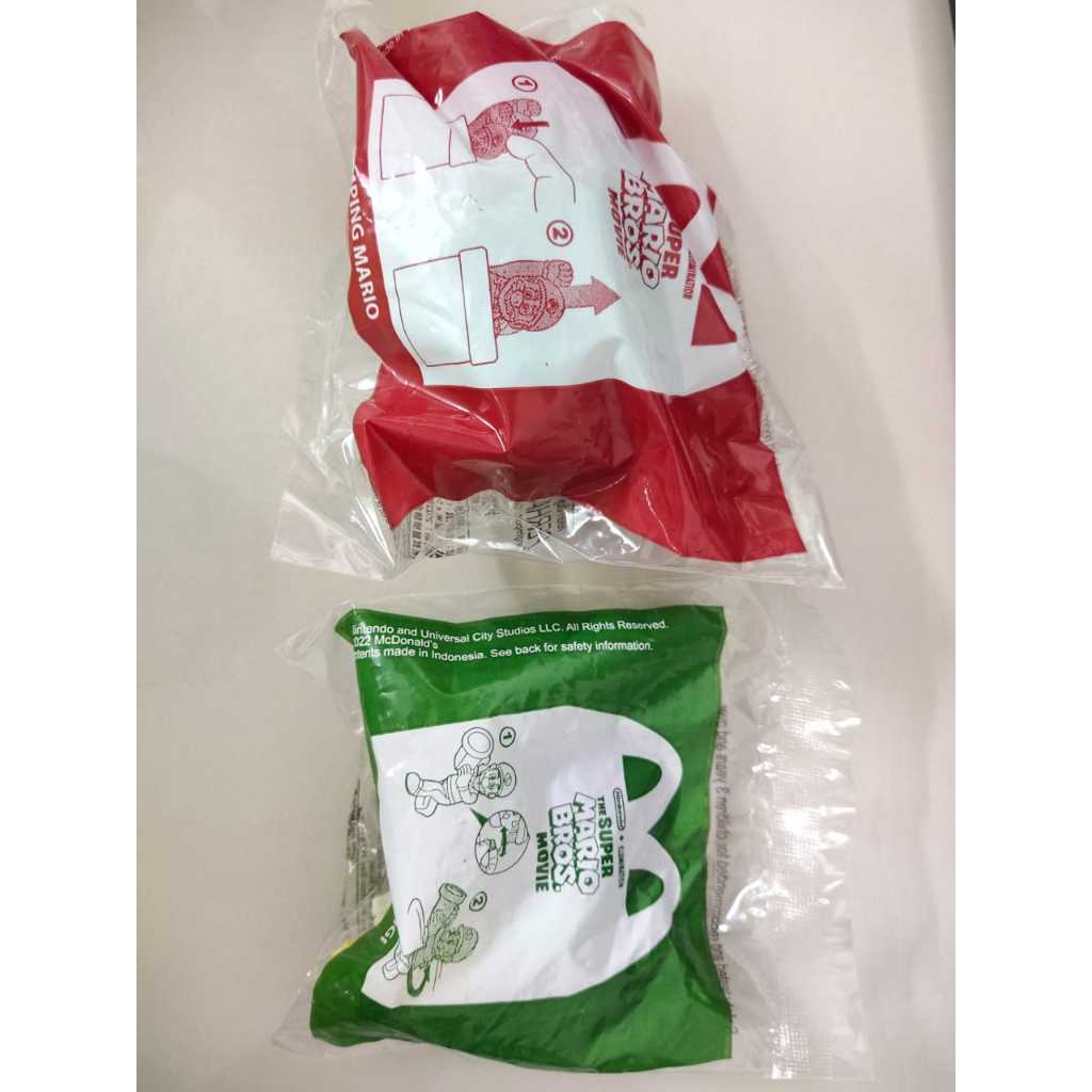 Mcdonald's happy meal super mario jumping mario & flashlight luigi ...