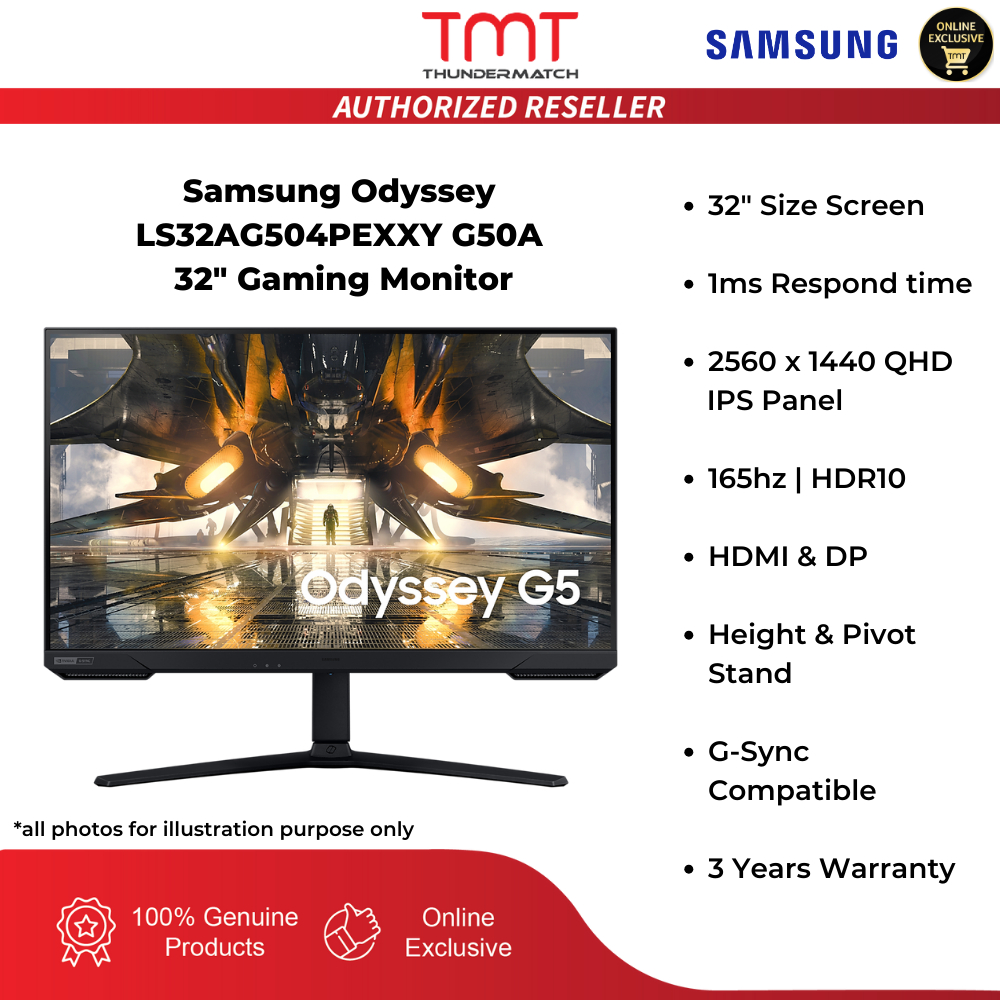 Samsung Odyssey LS32AG504PEXXY G50A 32" Gaming Monitor | QHD(2560x1440 ...