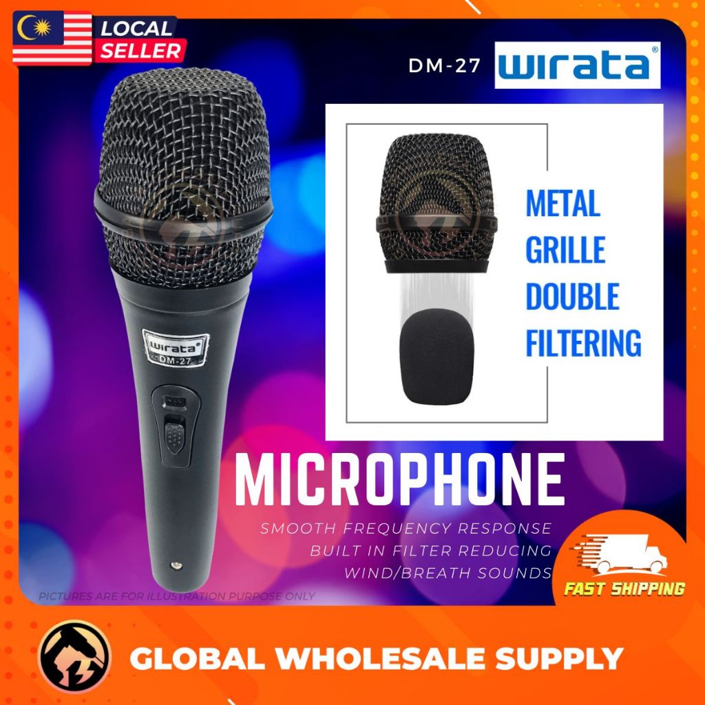 WIRATA Professional Dynamic Microphone Handheld Wired Microphone ...