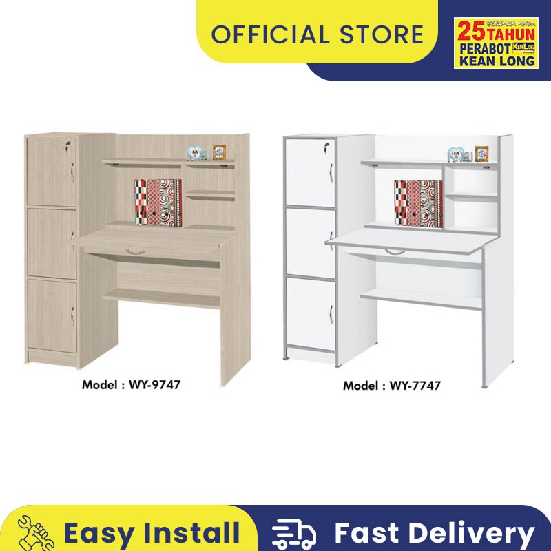 KLSB space saver study desk with bookcase/ rak buku bersama meja ...
