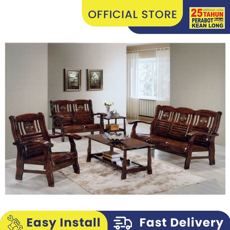 KLSB Sofa Setee China/ Sofa Kayu/ Sofa Kayu Model Lama/ Wooden Sofa ...
