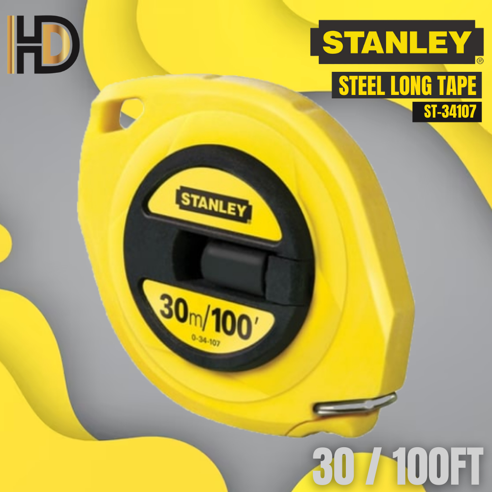 STANLEY 30M/100FT Steel Long Tape / STANLEY 34-107 30M/100FT Steel Long ...