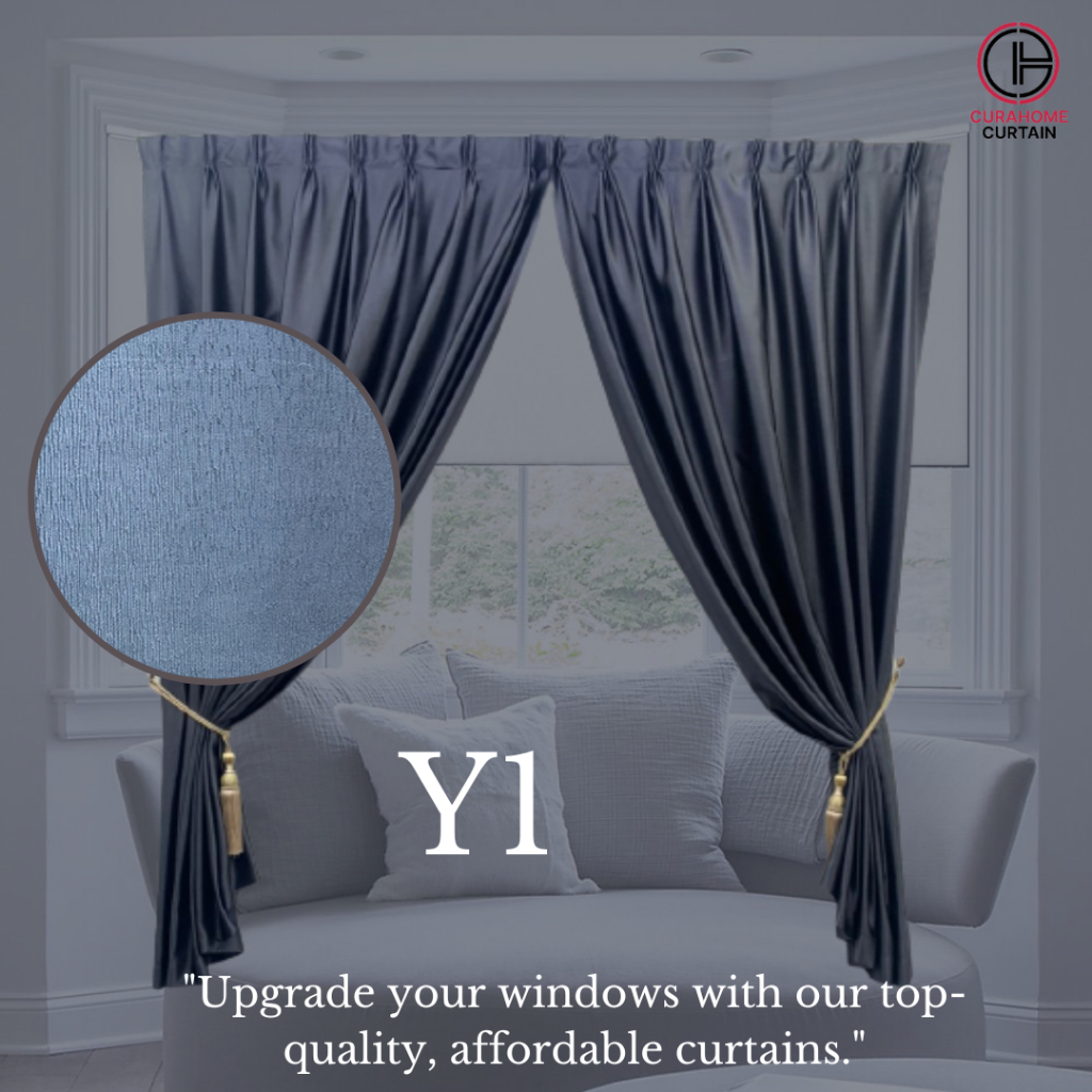 Y1 100% Blackout Yara Curtain Ring & Hook langsir murah Sesuai Untuk ...