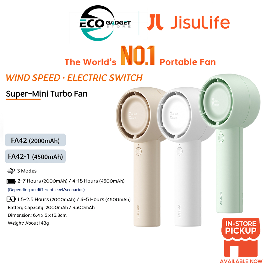 JISULIFE Handheld Super-Mini Turbo Fan Life5 New Technology Turbofan 3 ...