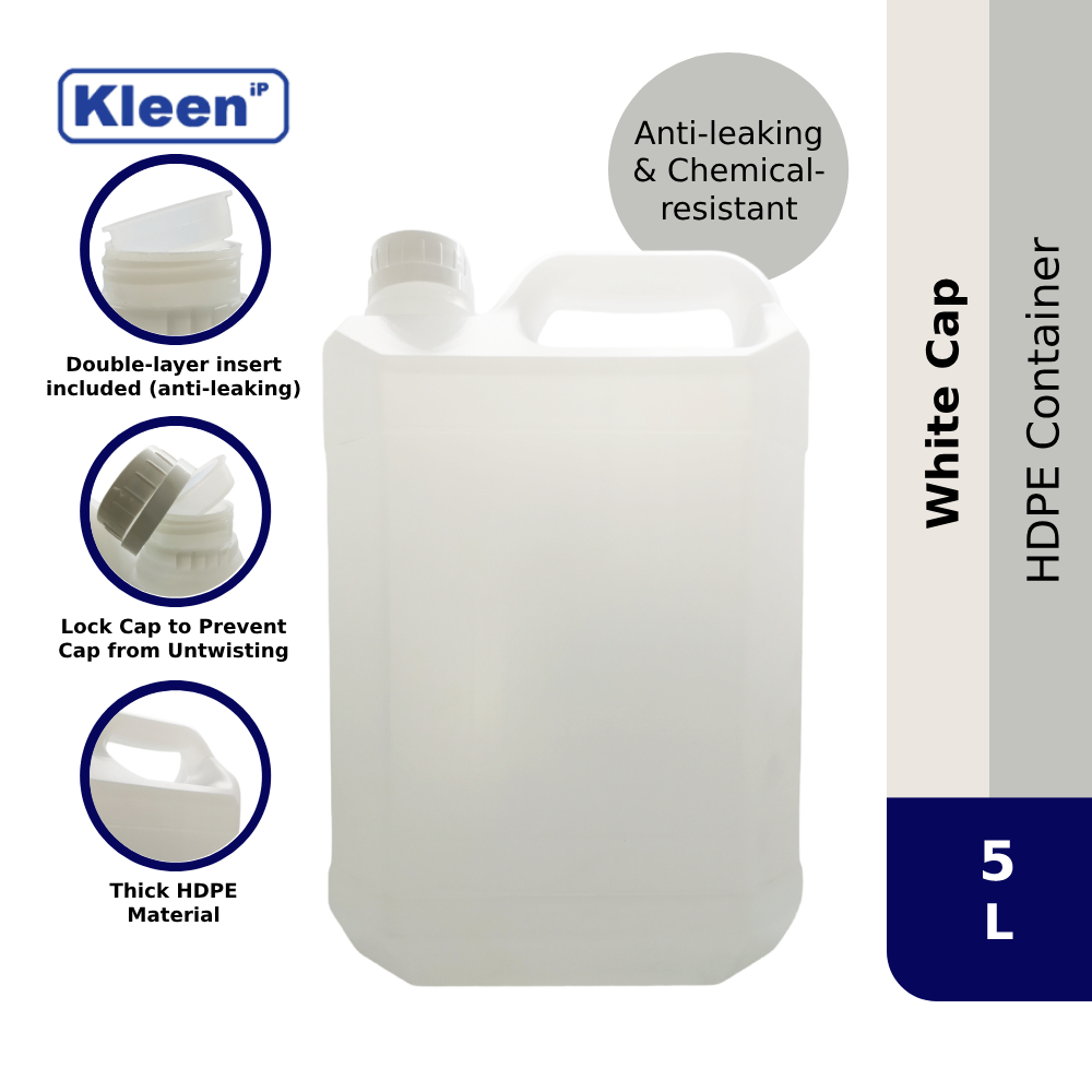 Kleen Multipurpose HDPE Jerry Can Container 5L (Anti-Leaking & Chemical ...