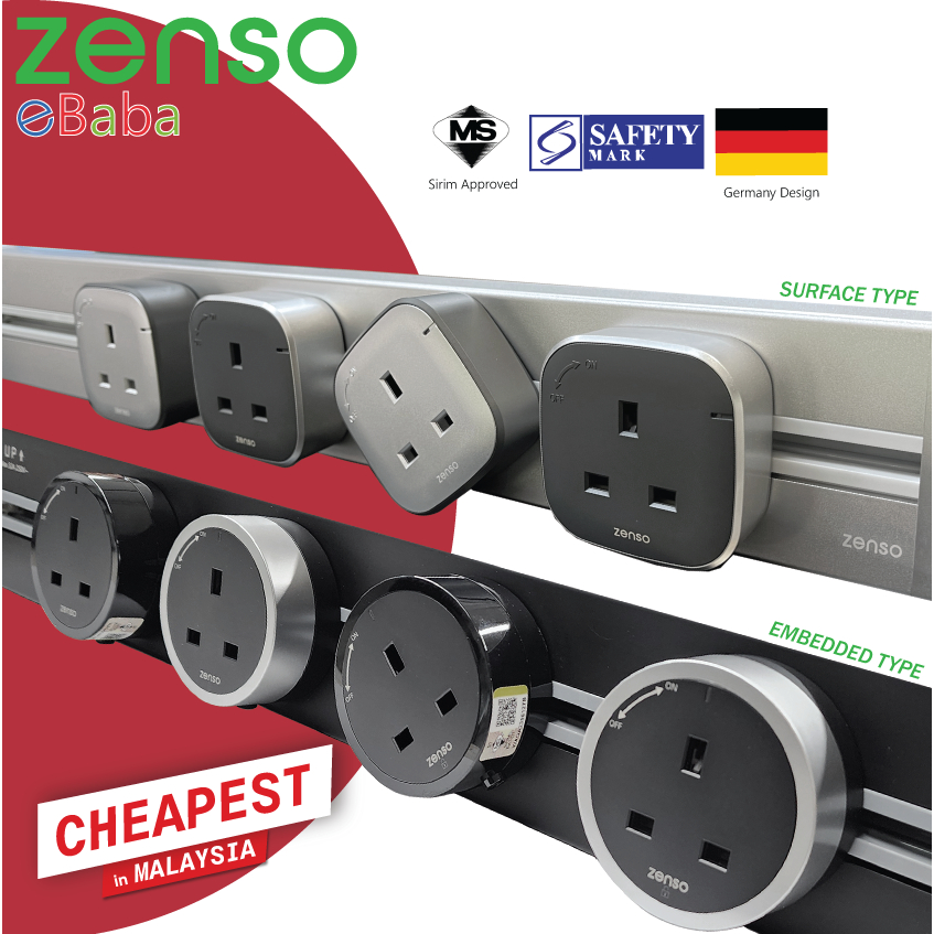 [SIRIM / SAFETY MARK] ZENSO Z.line 600MM / 800MM / 1000MM Power Track ...