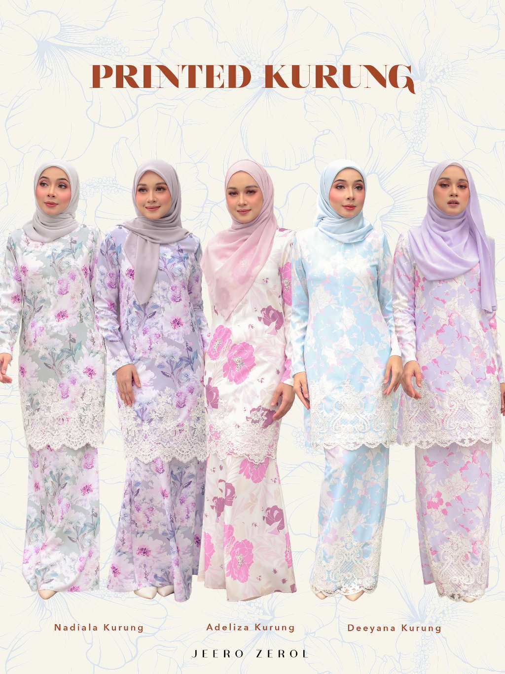 JEERO ZEROL - ADELIZA,DEEYANA,NADIALA EXCLUSIVE PRINTED 2023 | Shopee ...