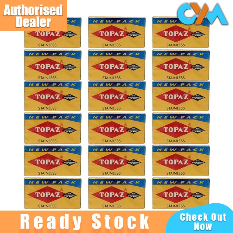 Topaz Super Nacet Pek Razor Breard Shave Blade 5pc Bilah Janggut ...
