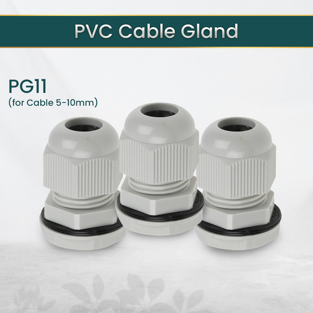 Cable Gland PG Gland Nylon IP68 Black White PG11 for 5-10mm wire Waterproof Adjustable Cable ...