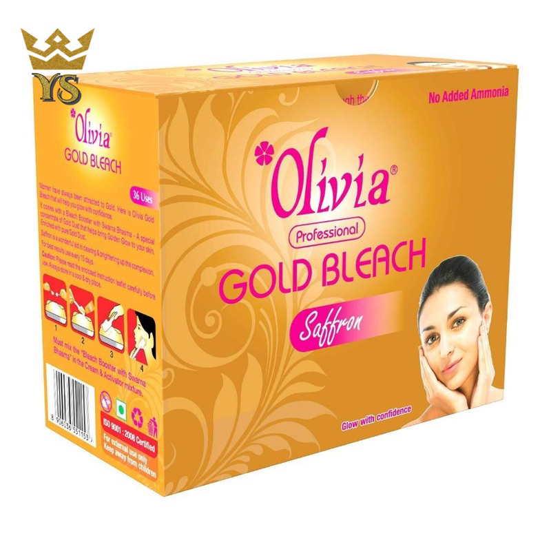 Olivia Professional Gold Skin Bleach with Saffron for Glow 325g ...