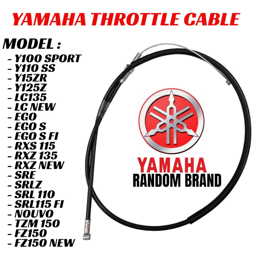 Throttle Cable Yamaha Y100 Y110 15ZR 125Z LC135 NEW EGO S RXS RXZ SRLZ ...