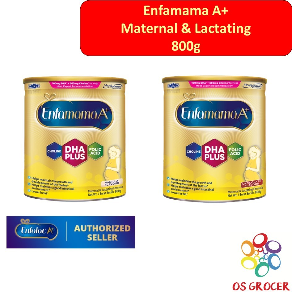 Enfamama A+ Maternal & Lactating Vanilla / Choco Flavour 800g | Shopee ...