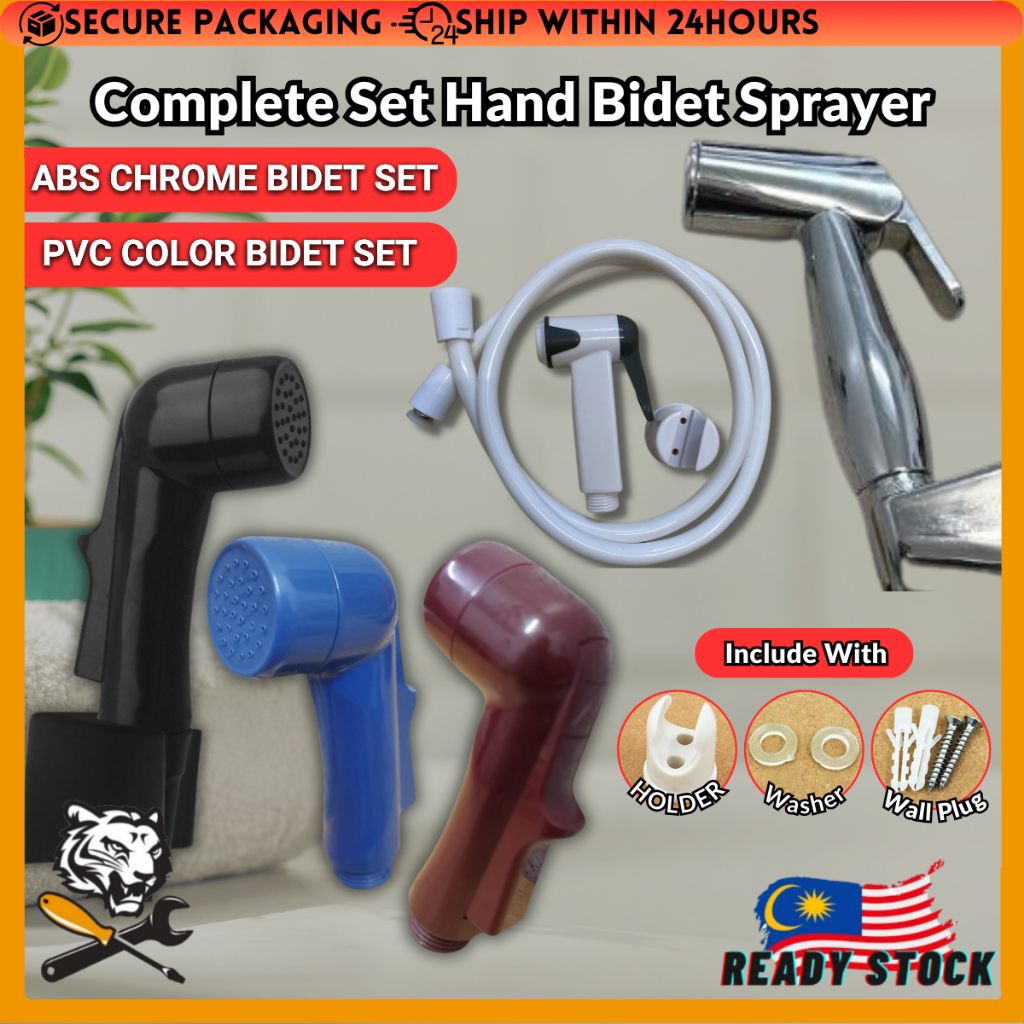 ABS Chrome Hand Sprayer Toilet Bidet Set with 1.2 Meter Stainless Steel ...