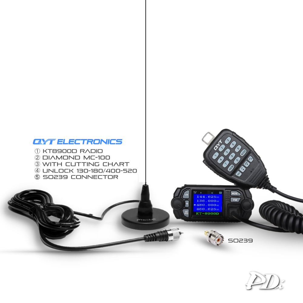 QYT Mobile Radio Complete Set (25W) KT-8900D/MC-100 | Shopee Malaysia