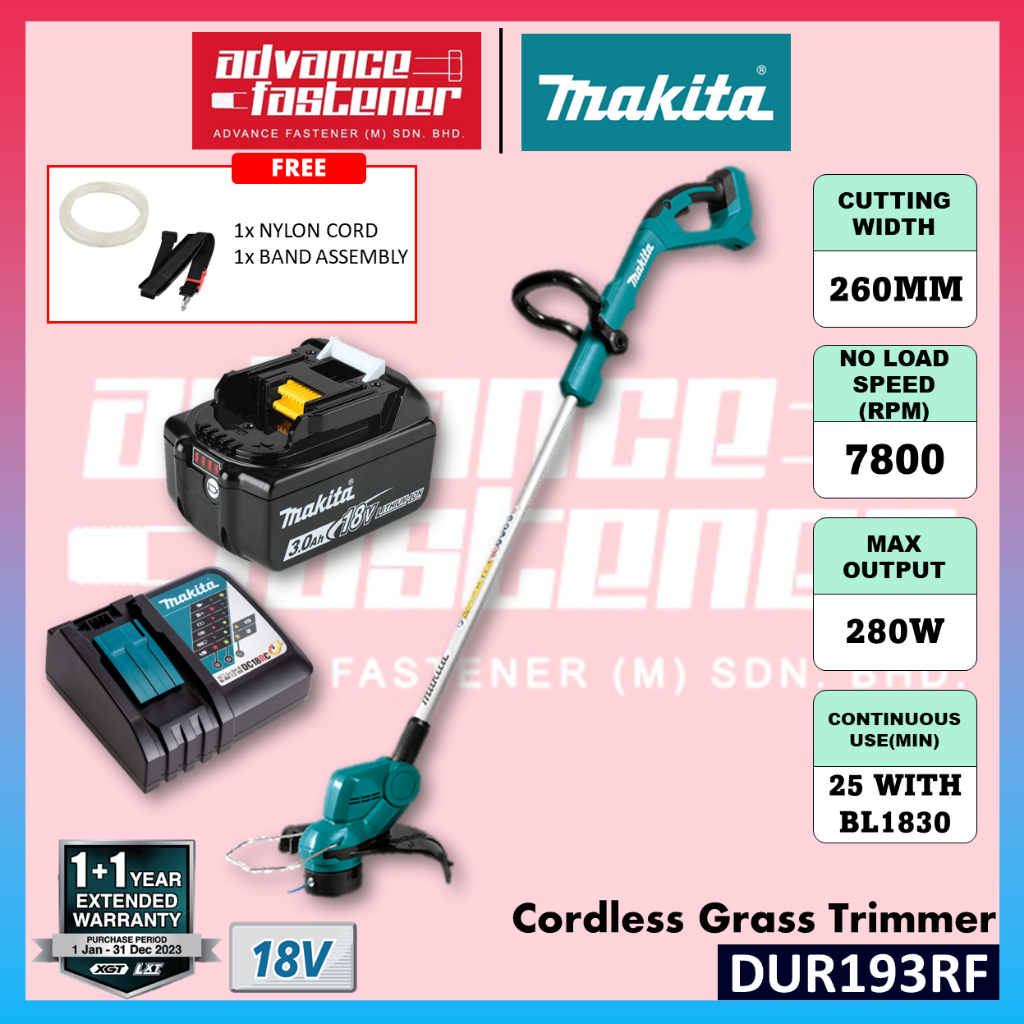 MAKITA DUR193RF / DUR193Z 18V Cordless Grass Trimmer | Shopee Malaysia