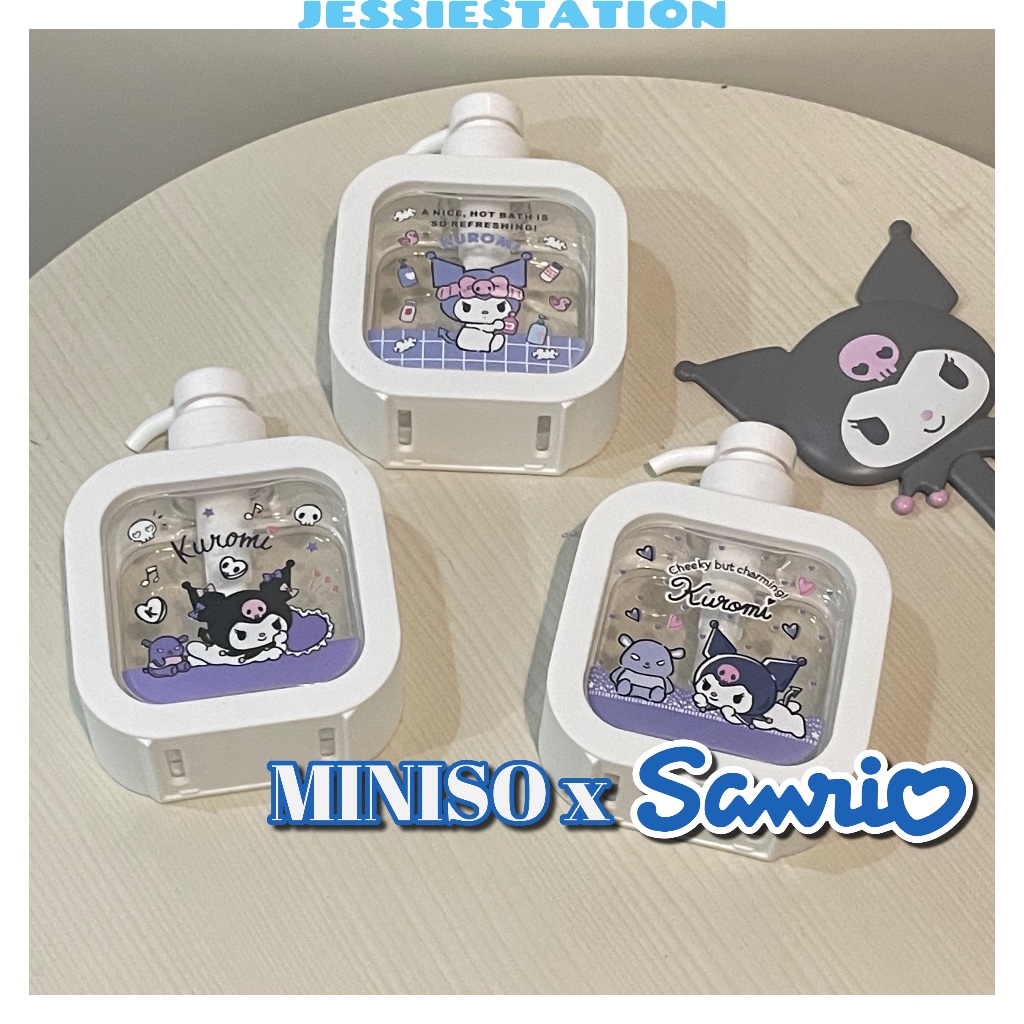 MINISO x Sanrio / Kuromi Press Type Refill Bottle For Body Wash Shampoo ...