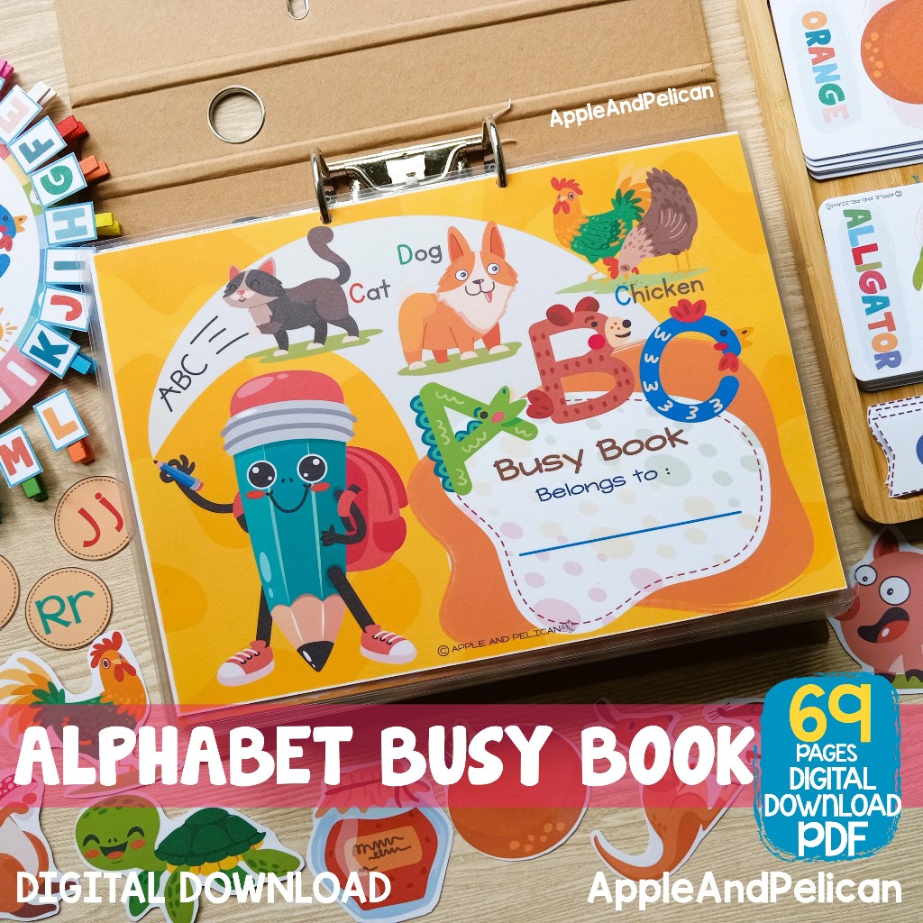 [SOFTCOPY] Alphabet Busy Book Toddler Busy Binder, ABC Learning Binder ...
