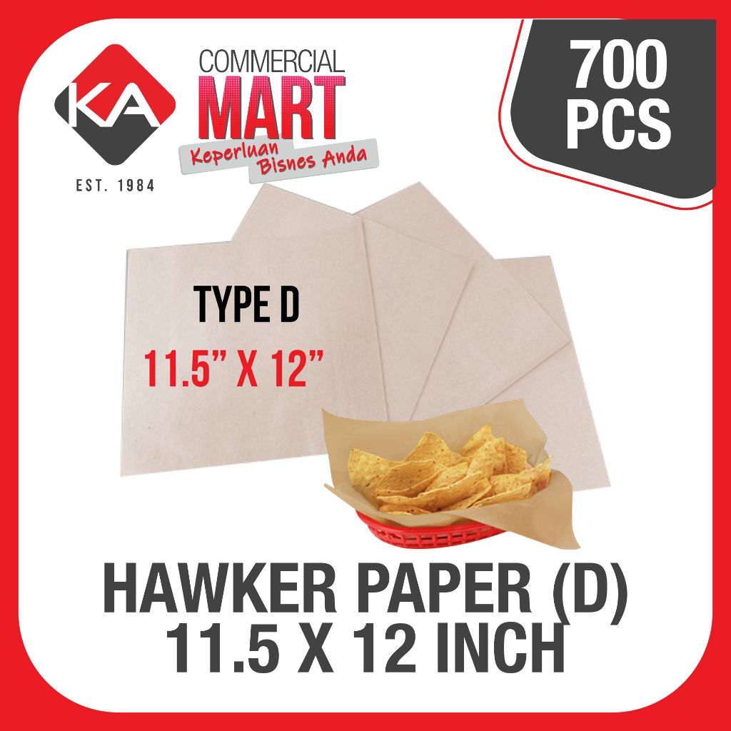 HAWKER D WRAPING PAPER (11.5"INCHES X 12"INCHES) PLAIN BROWN (700PCS ...