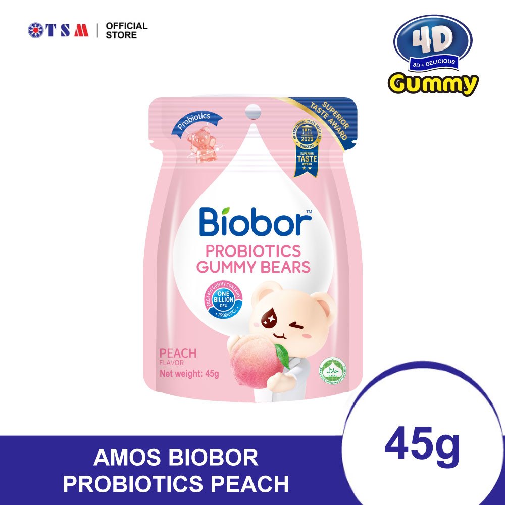 AMOS BIOBOR - PROBIOTICS PEACH GUMMY 45G | Shopee Malaysia