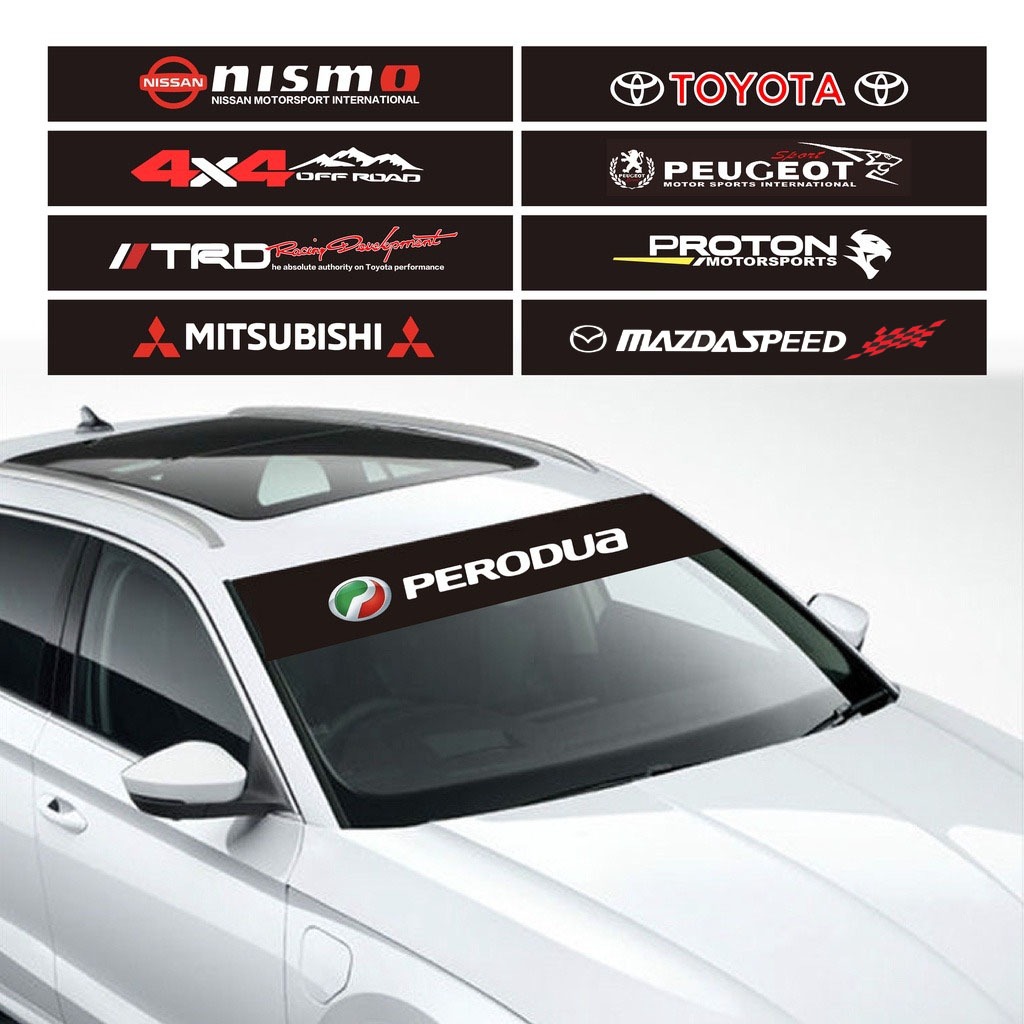 Car Front Windshield Sticker 130cm x 21cm Compatible with Proton ...