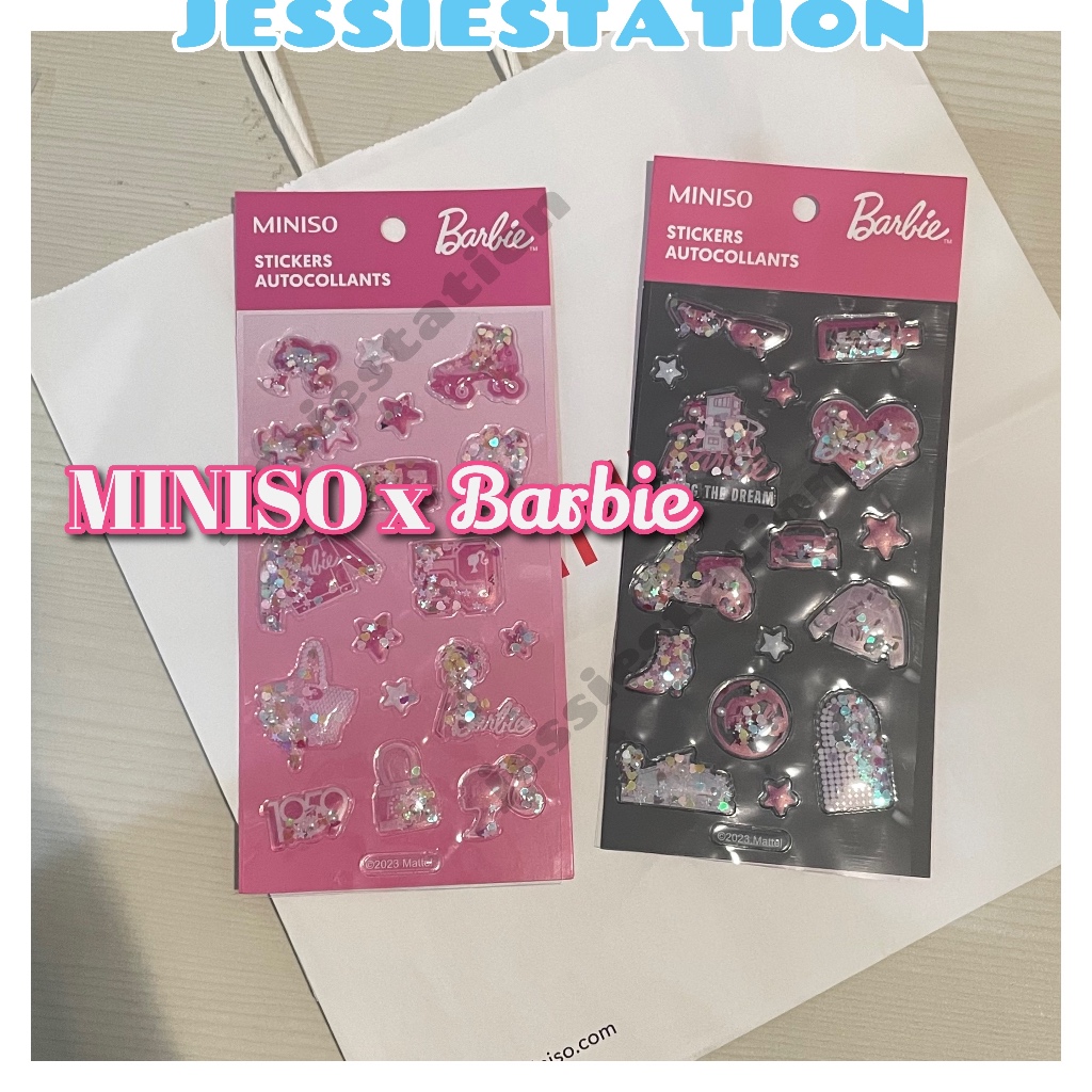 Ready Stock / MINISO x Barbie Stickers Autocollants Shaking Stickers ...