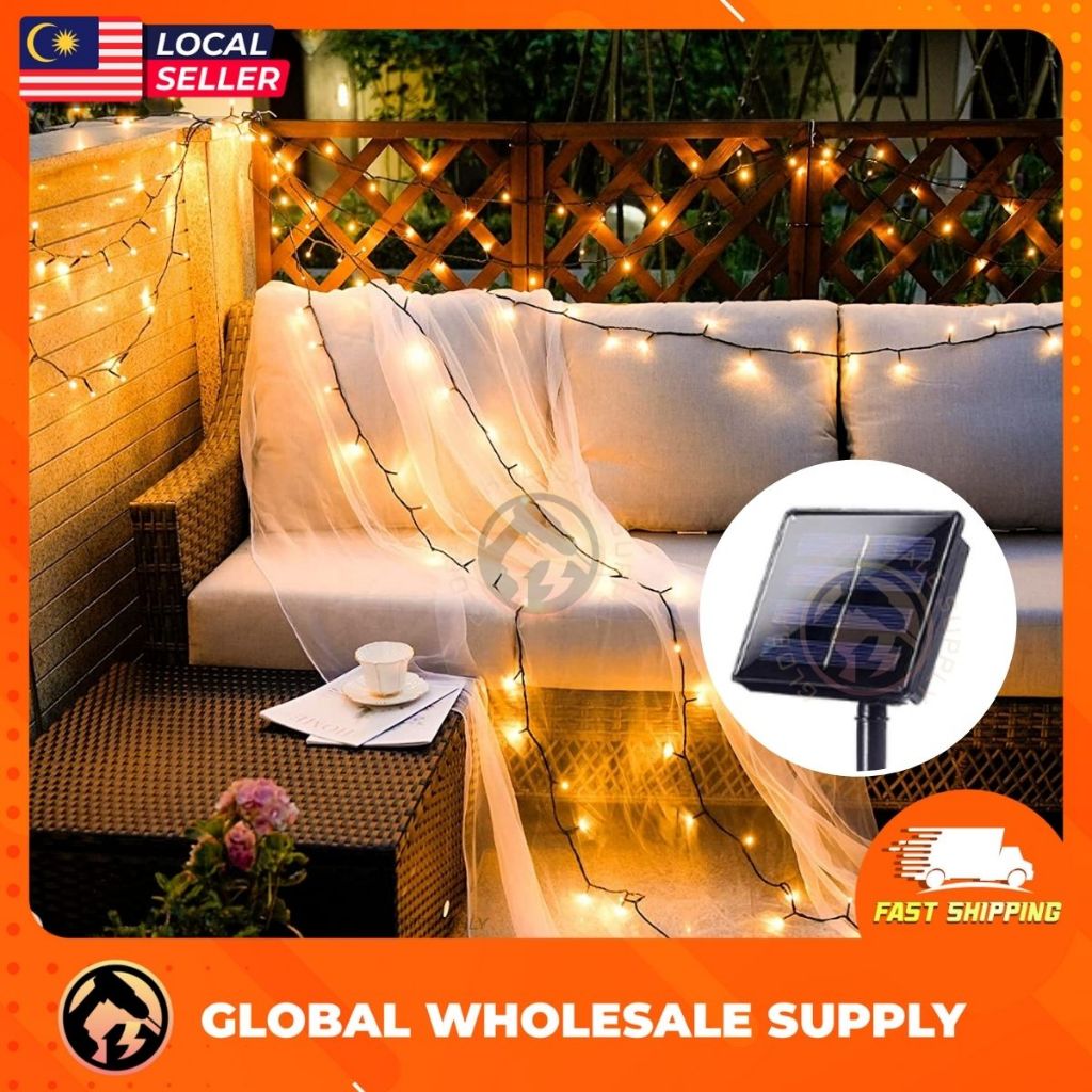 Solar Raya Lip Lap Solar String Light Solar Fairy Light Lampu Raya ...