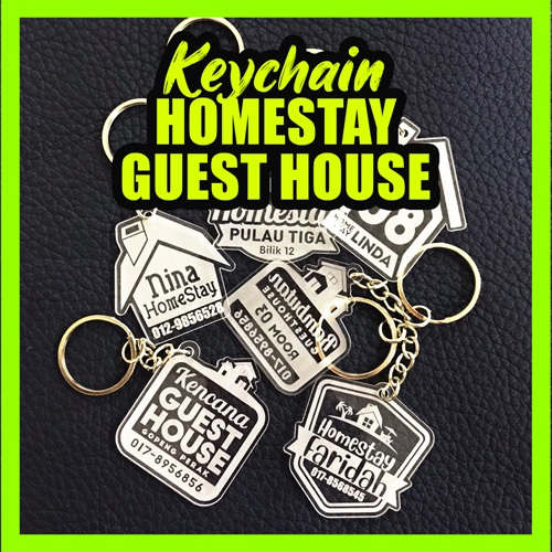 Keychain Arcylic HOMESTAY GUEST HOUSE HOTEL BAJET pelbagai custom ...