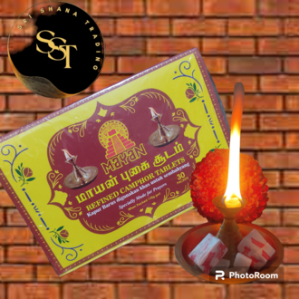 REFINED CAMPHOR TABLETS / SMOKE CAMPHOR / PUGGAI SUDAM / KAPUR BARUS ...