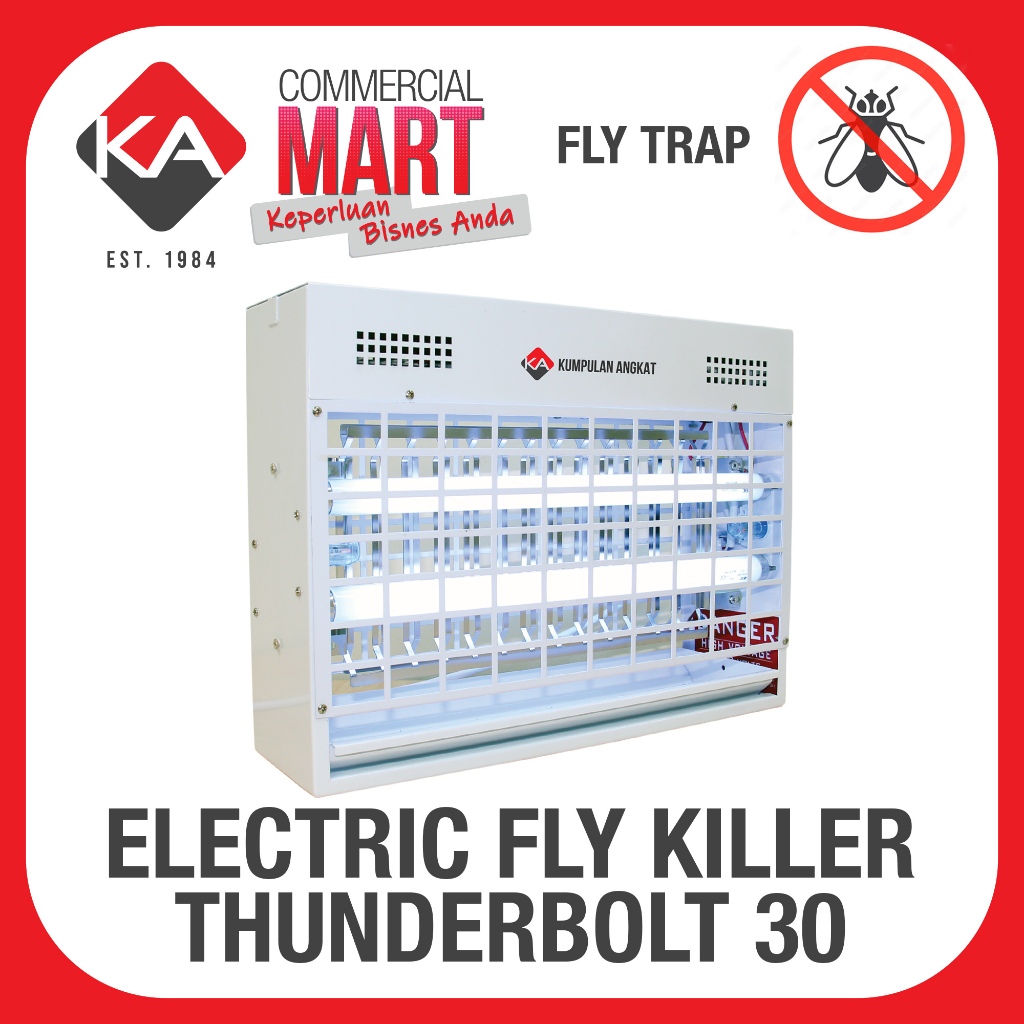 KA-MART SPARKY THUNDERBOLT 30 WHITE ELECTRIC FLY KILLER (15W X 2) INDOOR PEST CONTROL FLIES TRAP ...