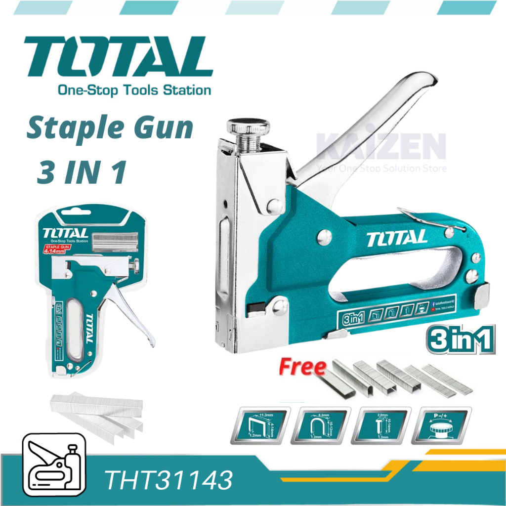 TOTAL THT31143 Staple Gun 3 in 1 | Shopee Malaysia