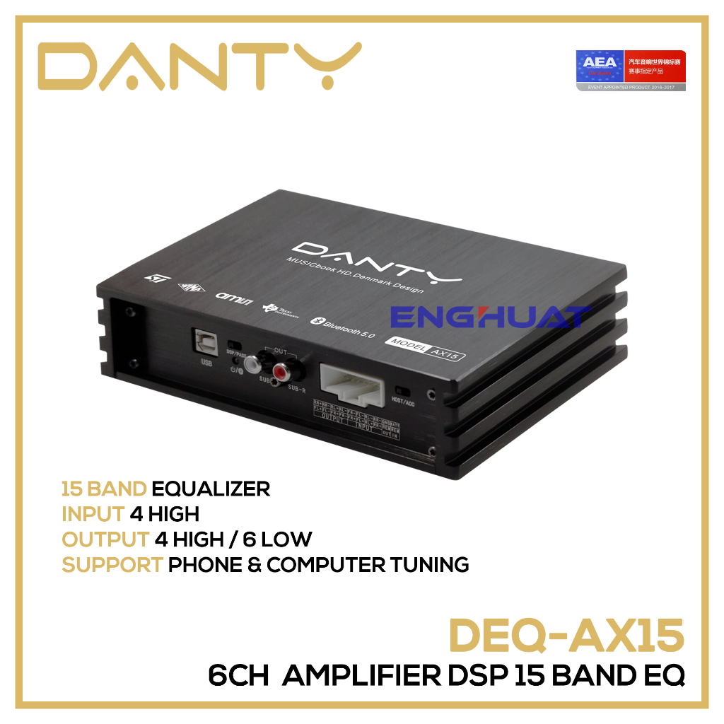 DANTY DSP AX15 | 6CH Amplifier DSP 15 Band EQ DSP Amplifier | Car DSP Equalizer 15Band EQ 6 ...