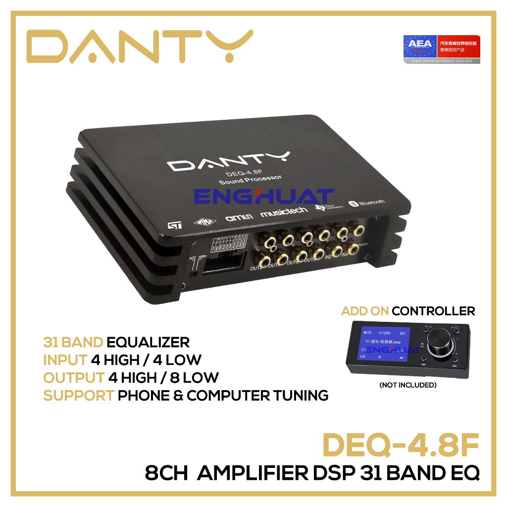 DANTY DSP DEQ-4.8F | 8CH Amplifier DSP 31 Band EQ DSP Amplifier | Car ...