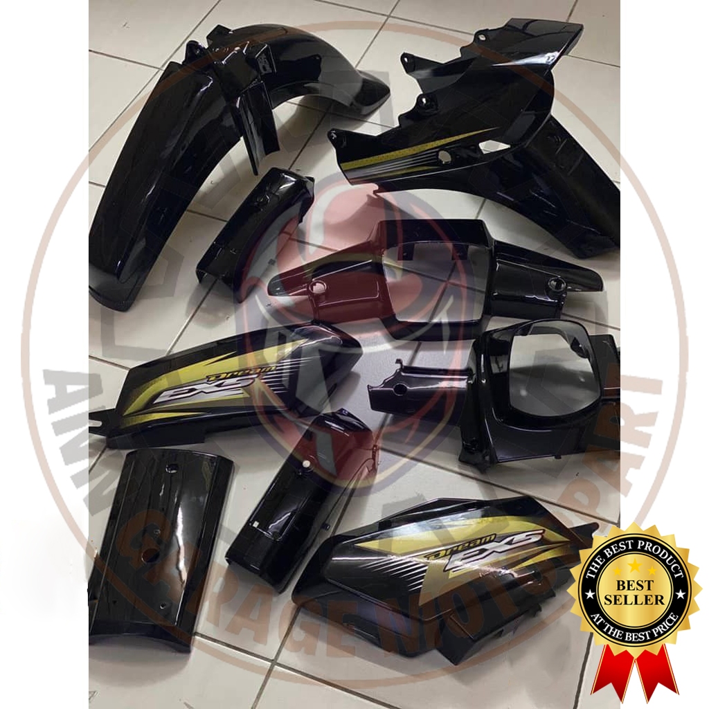 COVERSET BODYSET ORIGINAL BOON SIEW HONDA BSH EX5 DREAM BLACK COLOUR – SET COMPLETE ORIGINAL 100 ...