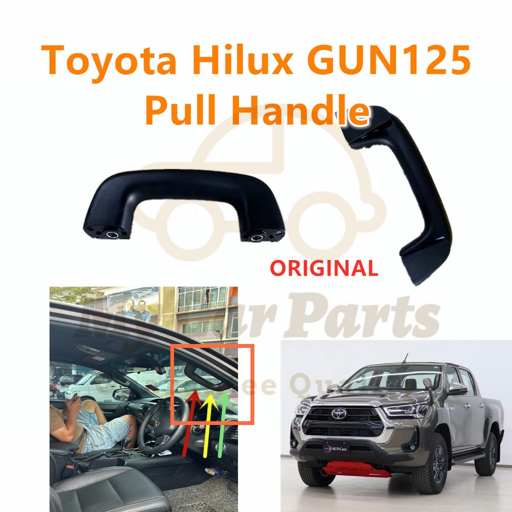 ORIGINAL Toyota Hilux Revo GUN125 GUN126 2016-2023 FRONT Inner Pillar Handle Pull Handle BLACK ...