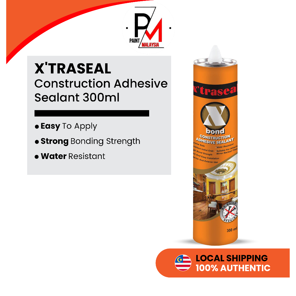 Xtraseal XBond Construction Adhesive Sealant 300ml Silicone Sealant ...