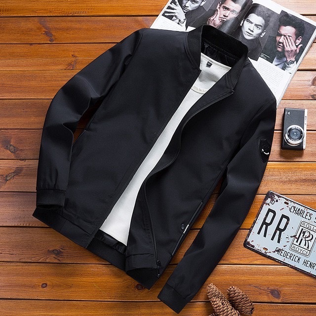 High Quality Bamboo Jacket Collar Windbreaker Jaket Lelaki | Shopee ...