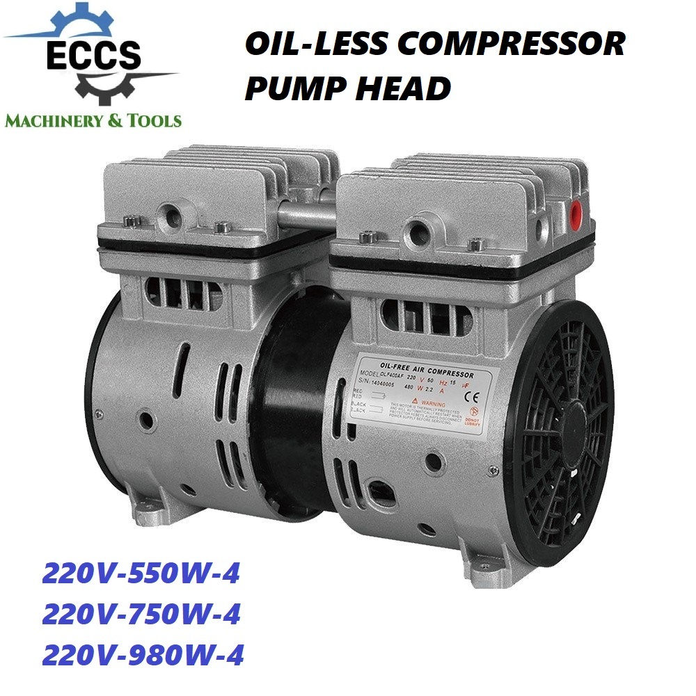 OIL-FREE AIR COMPRESSOR PUMP HEAD MOTOR PAM ANGIN TANPA PAKAI MINYAK ...