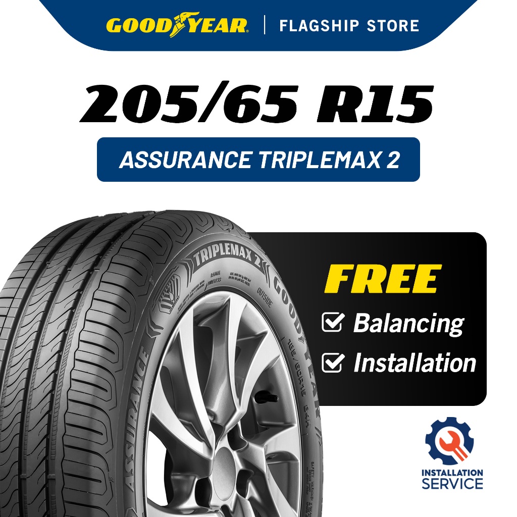[Installation Provided] Goodyear 205/65R15 Assurance TripleMax 2 Tyre ...