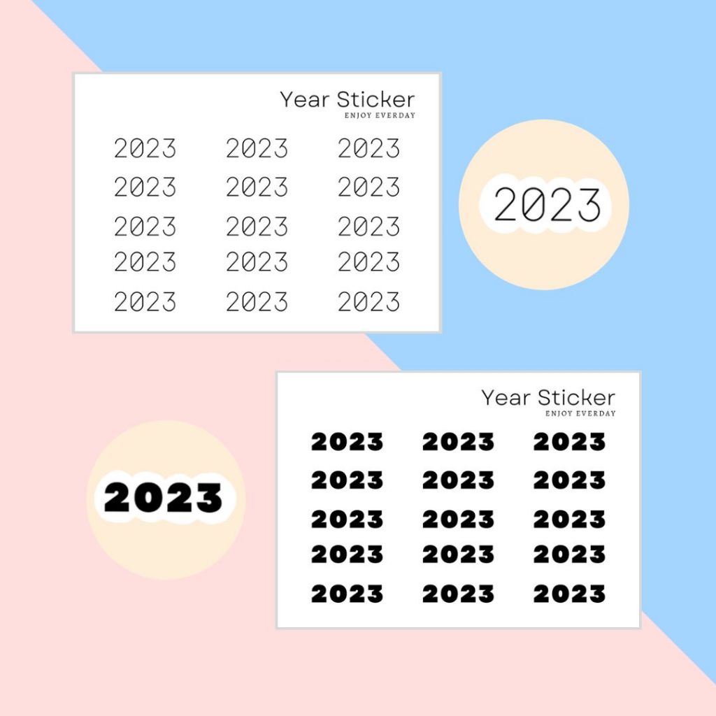 2024 New Year Stickers | Calendar Planner Journal Stiker 616 | Shopee ...