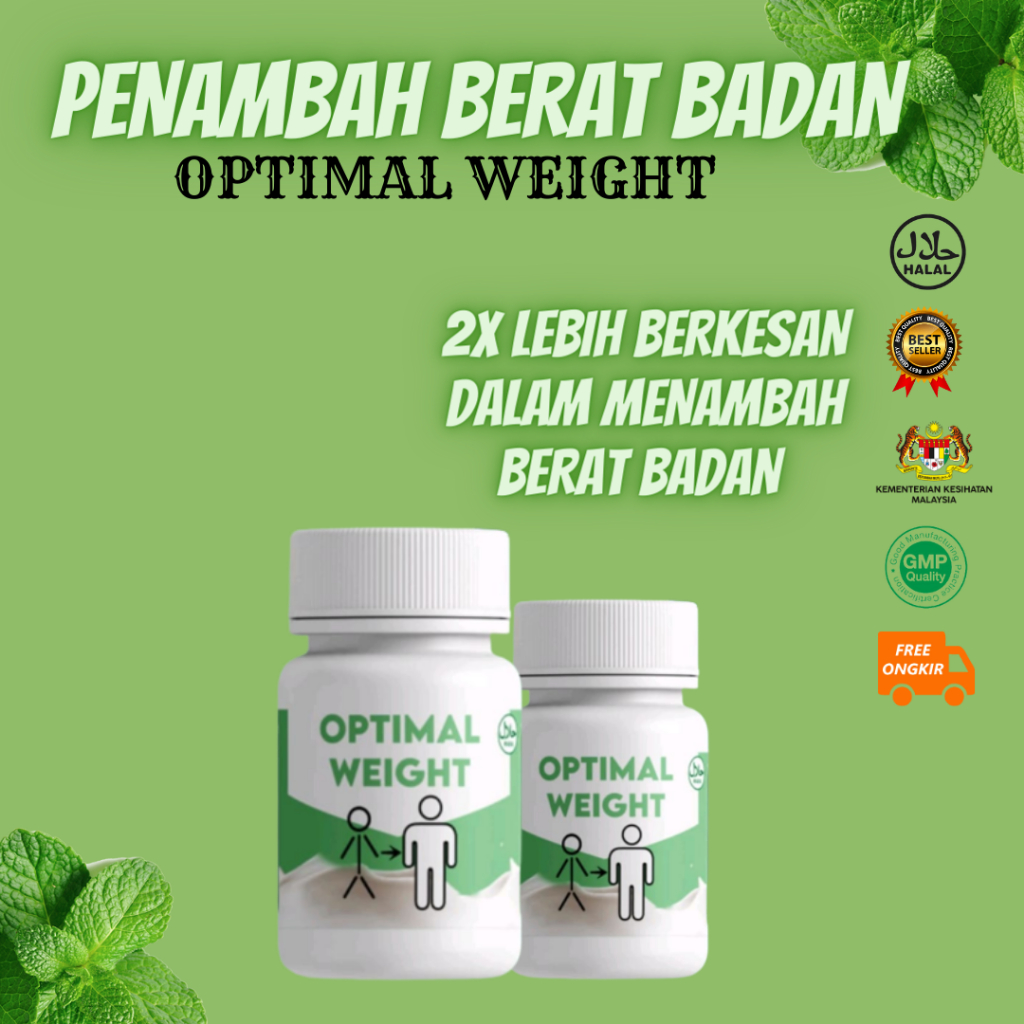 PENAMBAH BERAT BADAN OPTIMAL WEIGHT GAINER PAKET 30kapsul UBAT GEMUK ...