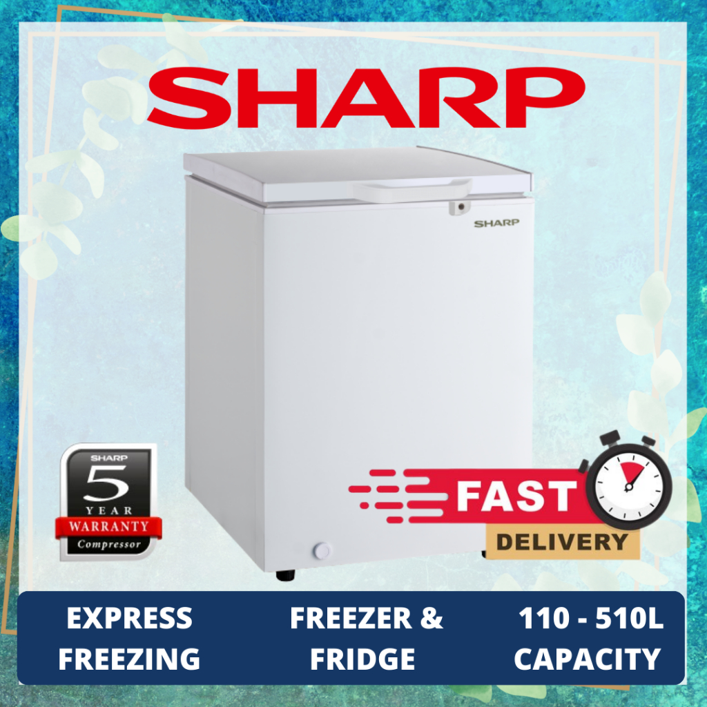 READY STOCK 】 SHARP Chest Freezer | Dual Cooling 2-in-1 | LED Lighting ...