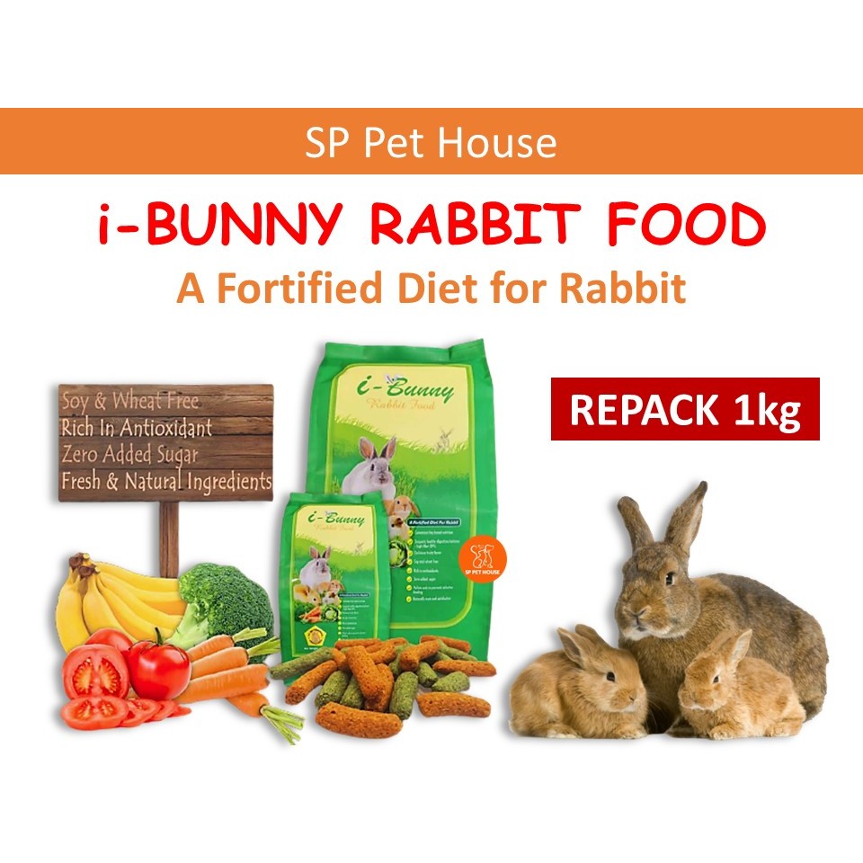 *Repack 1kg* [100% ORIGINAL] i-Bunny Rabbit Food / I Bunny Rabbit ...
