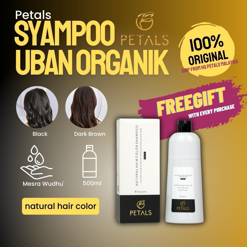 HQ Petals Hair Color Shampoo Hilangkan Warna Rambut Uban Grey Hair ...