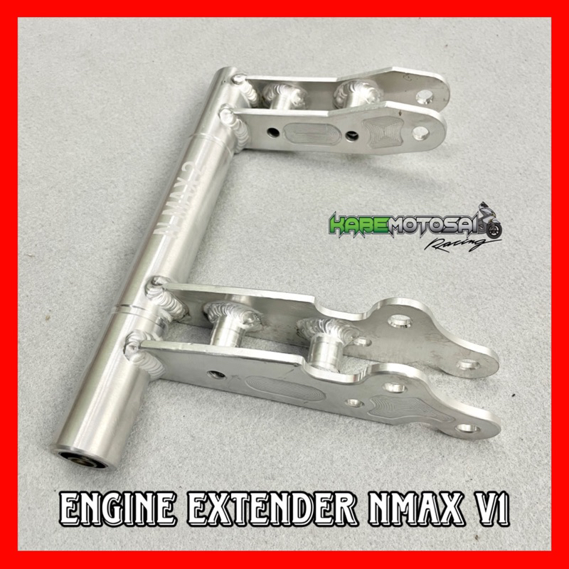 🏁 ENGINE EXTENDER NMAX V1 +2 INCH MOUNTING ALLOY 🏁 NMAX155 EXTEND ENJIN ...