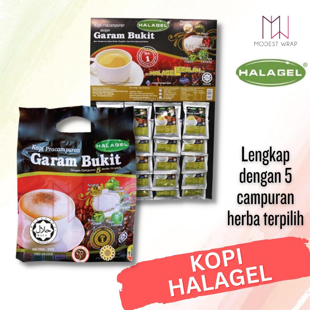 HALAGEL 3-in-1 Instant Coffee Kopi Garam Bukit Rock Salt Premix Coffee ...