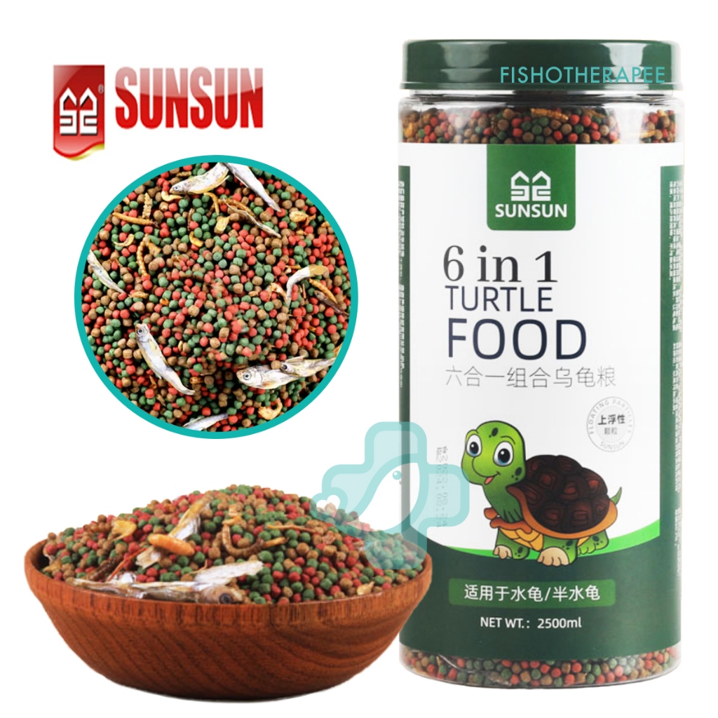 Sunsun 6 in 1 Turtle Food Pellet Floating Dried Fish Krill Meal Worm ...